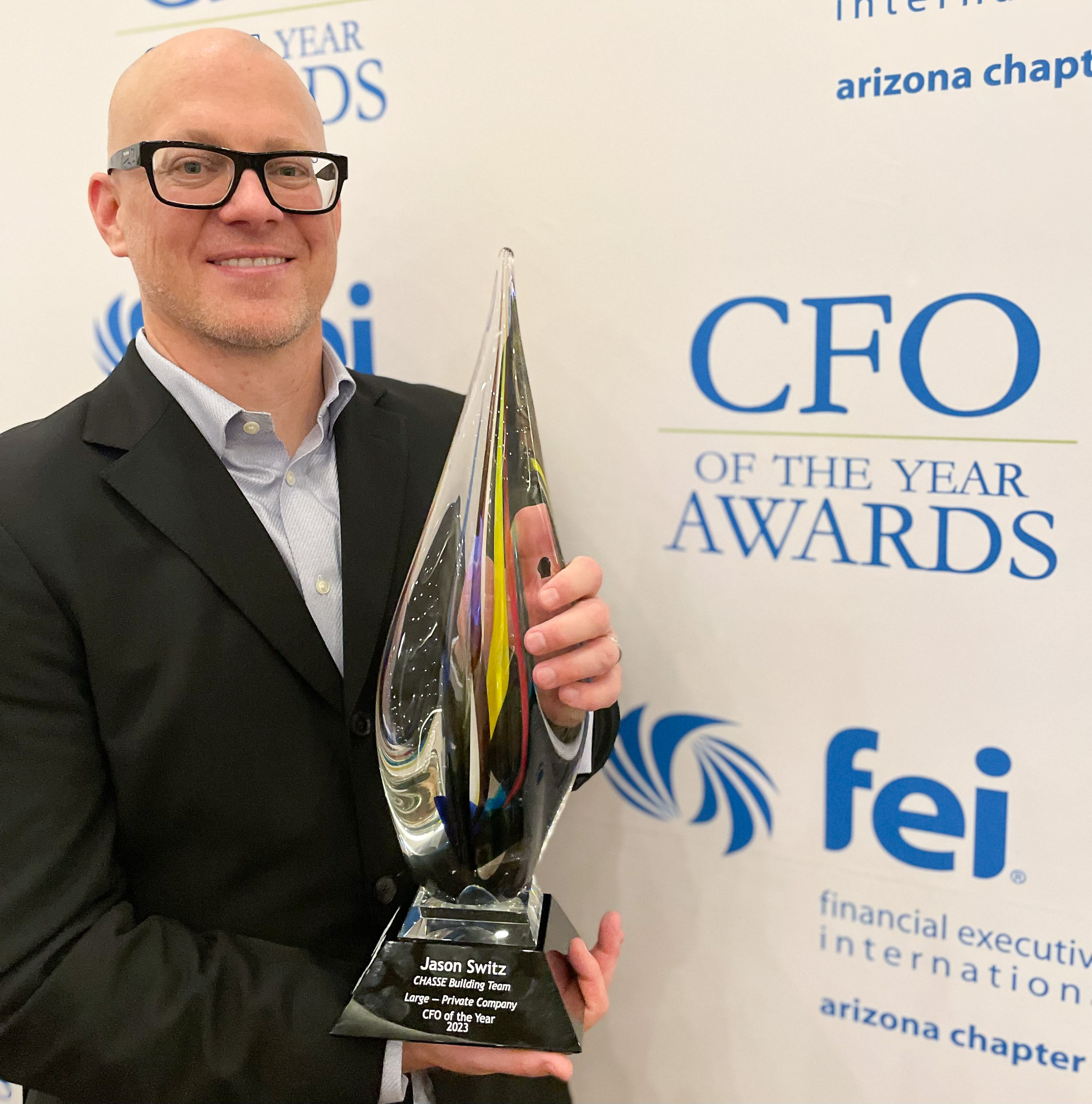 Jason Switz named 2023 CFO of the Year! - CHASSE BUILDING TEAM